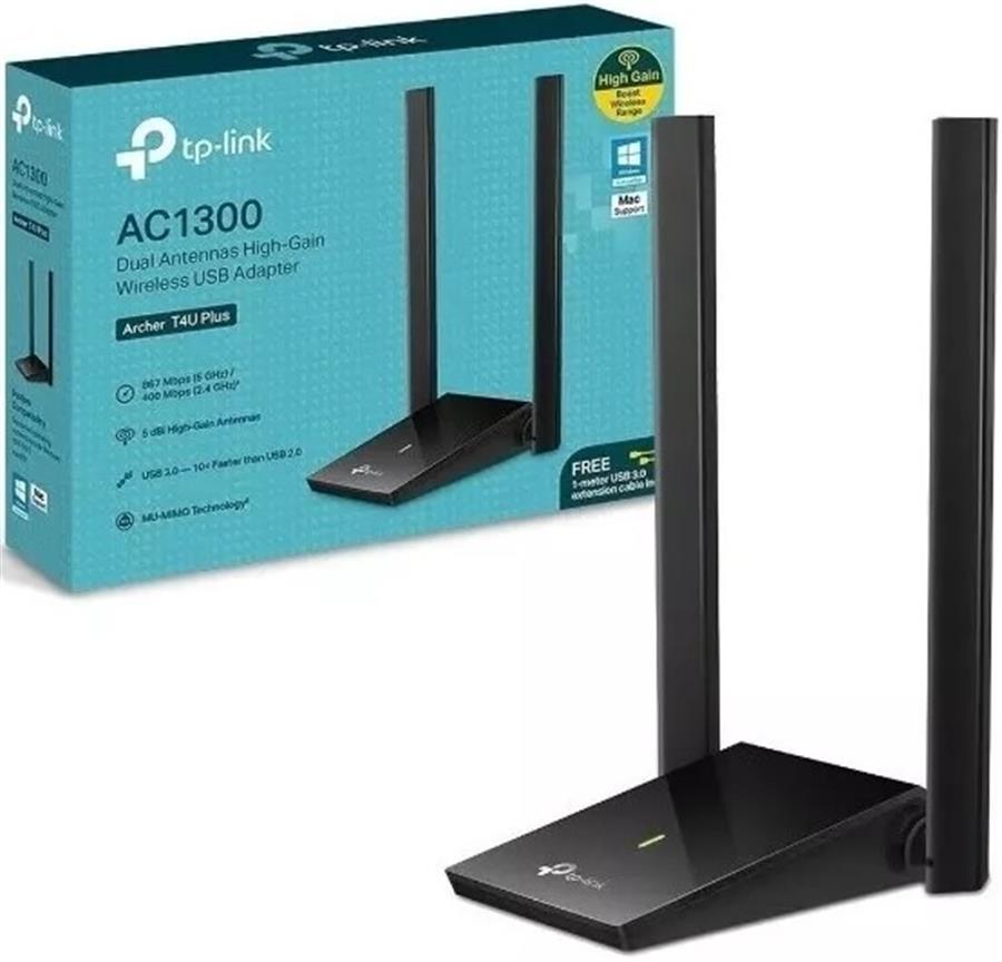 Receptor WiFi TP-Link Archer T4U Plus AC1300 Dual Band