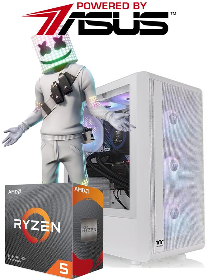 PC White Ryzen 5 3600, RTX 4060 Ti 8GB, 16G RAM, 480GB SSD, Win10