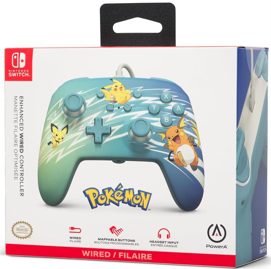 Joystick Nintendo Powera Edición Pikachu Black & Silver